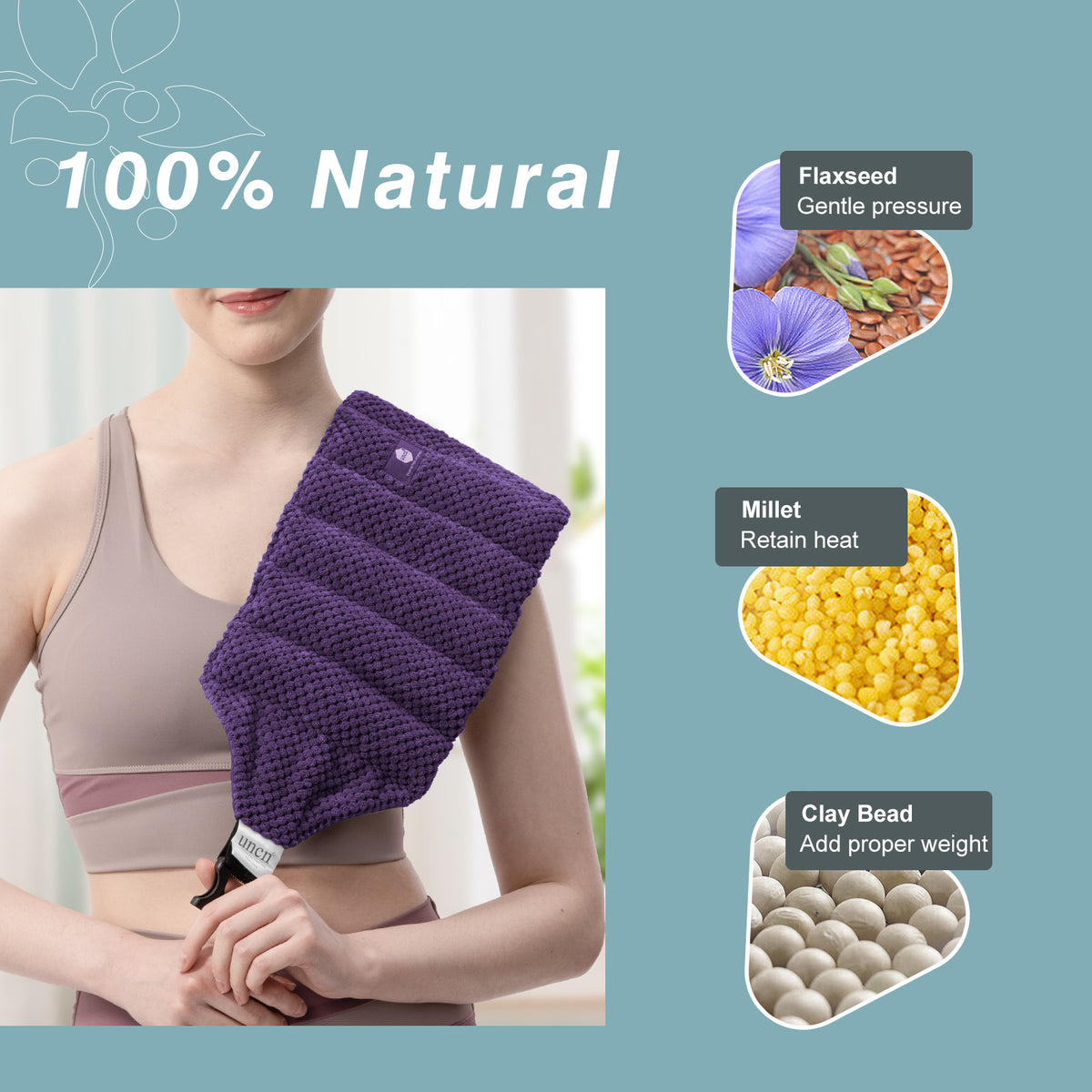 UNCN Large Microwave Heating Pad for Lower Back Pain Relief | Heated N ...